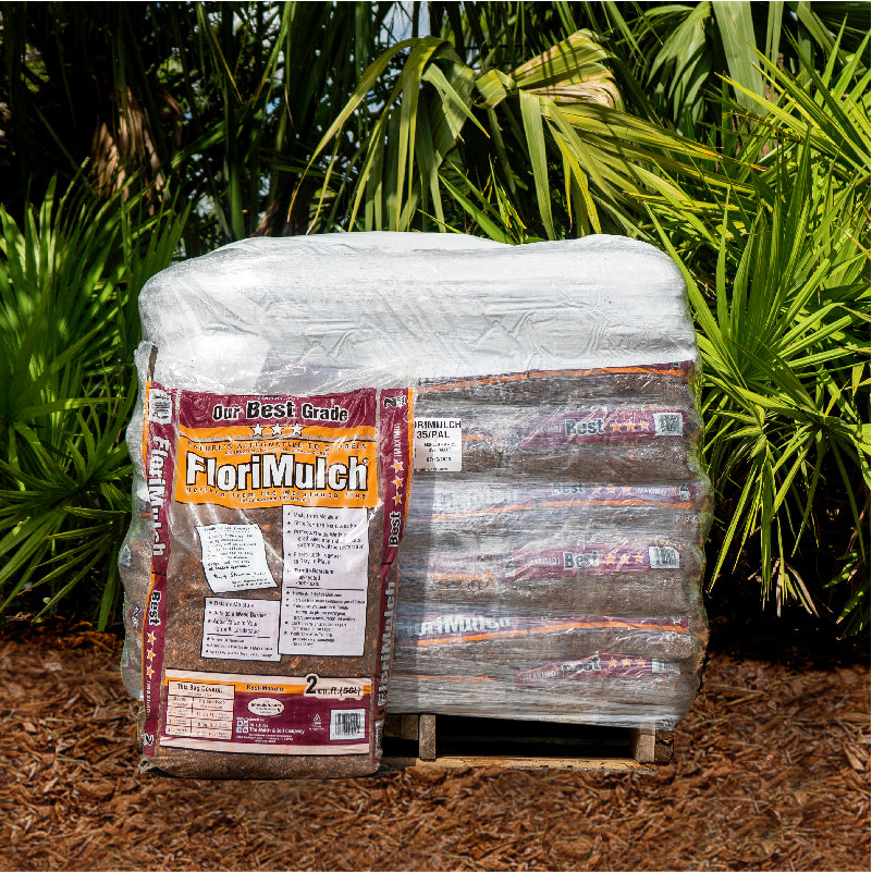 Full Pallet - FloriMulch Mulch - 2CF Bags / 35 count | GoMulch